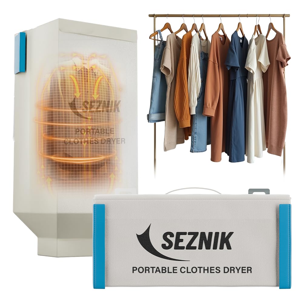 SEZNIK Portable Clothes Dryer, Compact Electric, UV Sterilizer, Wrinkle ...