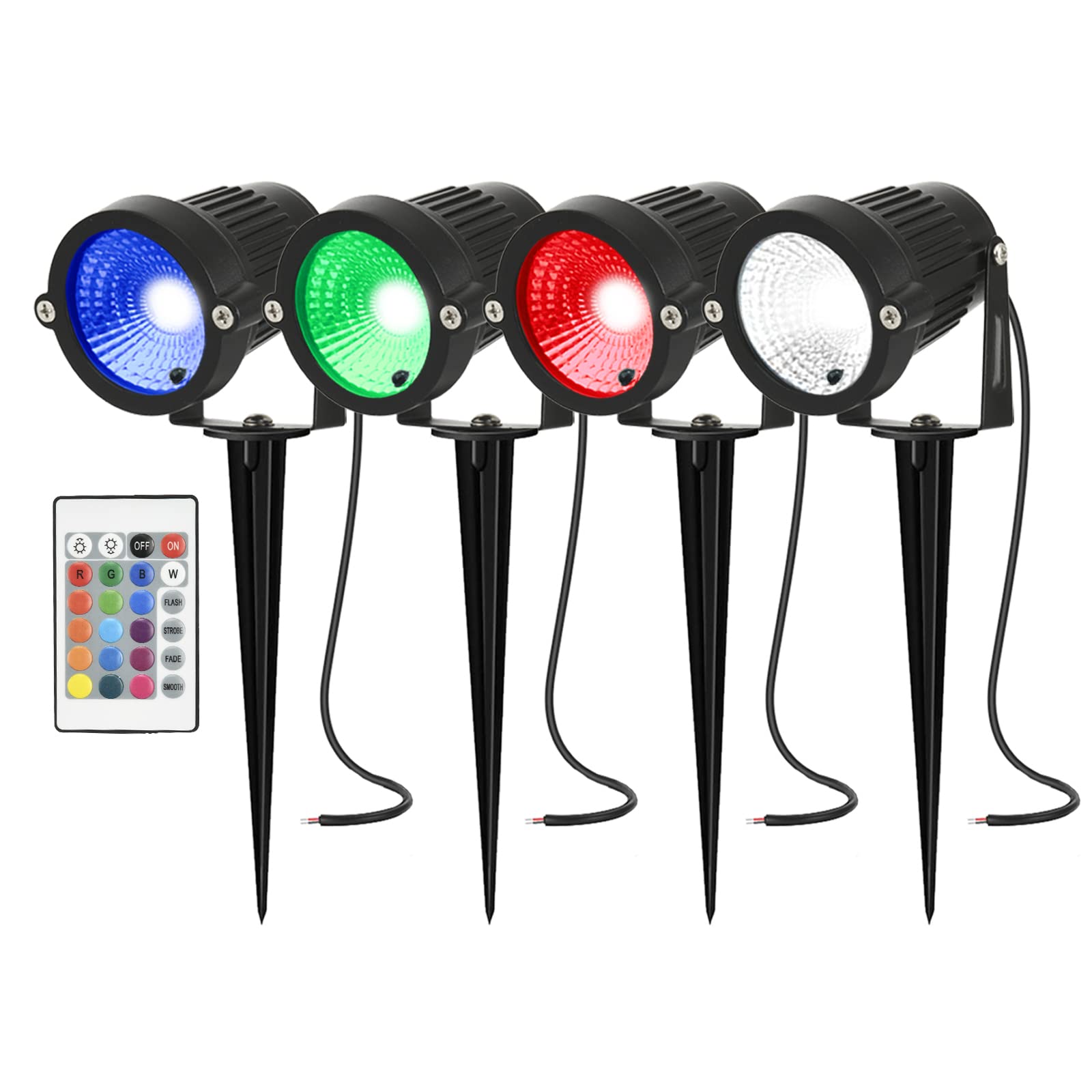 Led Garden Spotlight Lighting Mains Powered Waterproof Ip66 5w 12v ...