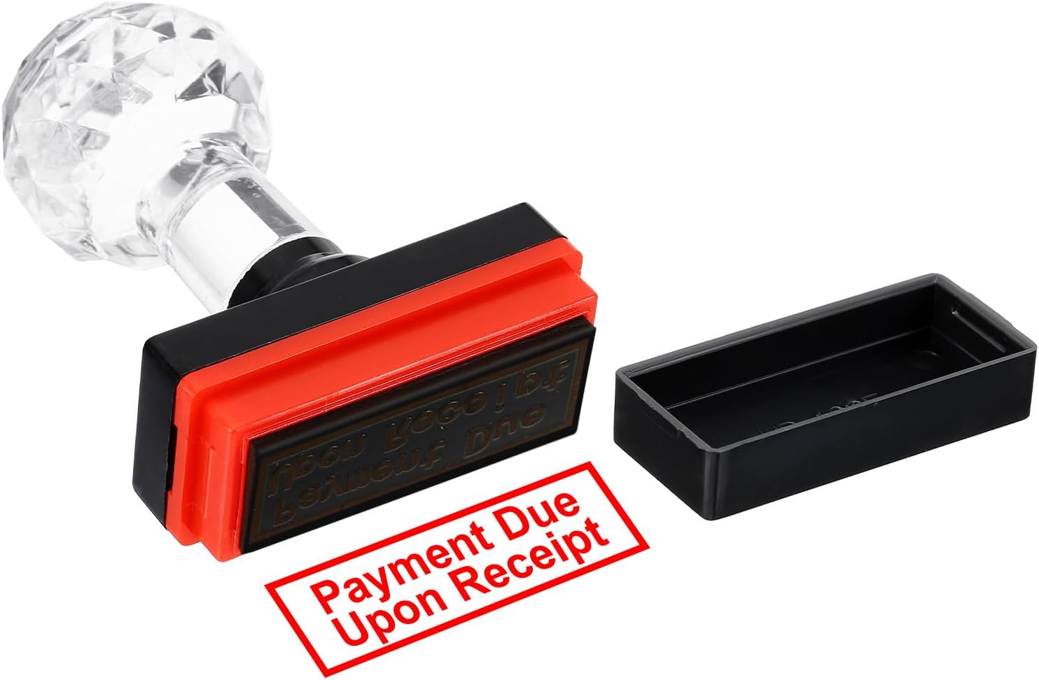 Amazon.com : PATIKIL Payment Due Upon Receipt Stamp Self Inking, Red ...