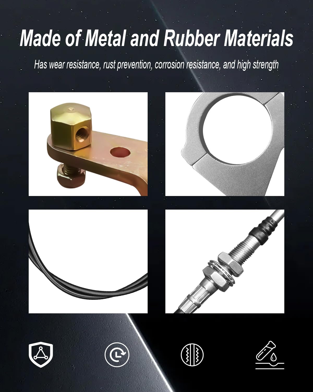 Snapklik.com : AUGREX 2" Column Adjustable Cable Shift Linkage Kit ...