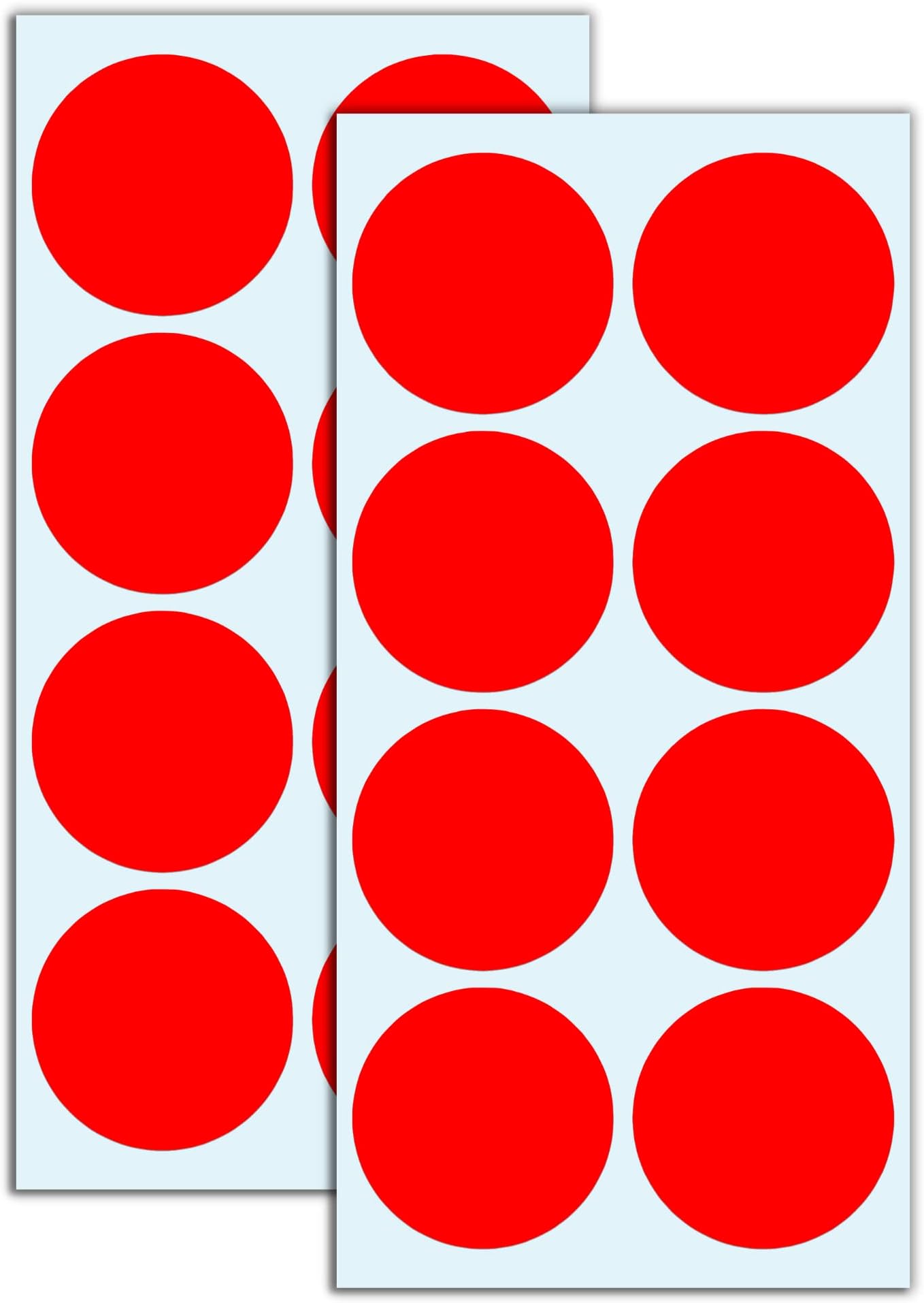 Royal Green Gommettes Étiquettes Autocollantes Rondes Rouge Fluorescent ...