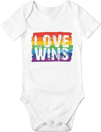 Amazon.com: MOCSONE LGBT Gay Pride month gifts rainbow baby Bodysuit ...