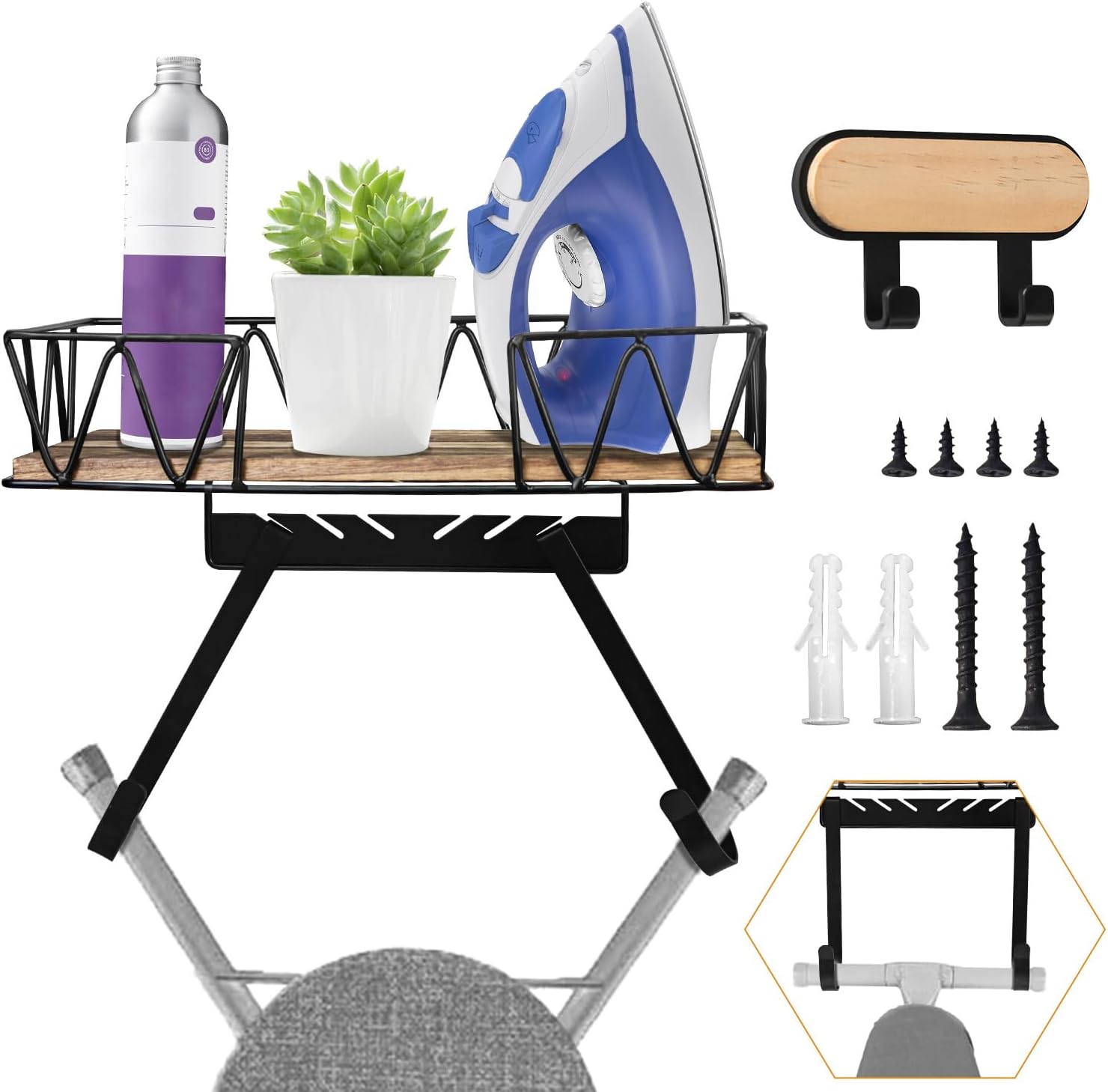 Amazon.com: Ironing Board Wall Mount,Ironing Board Holder Wall Mount ...