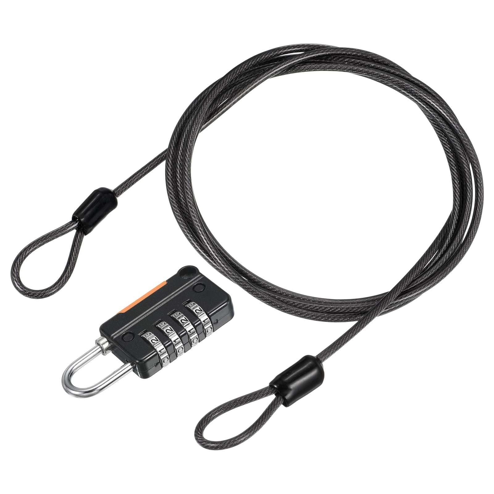 YOKIVE 1 Set 4 Digit Combination Locks with Security Cable, Outdoor ...