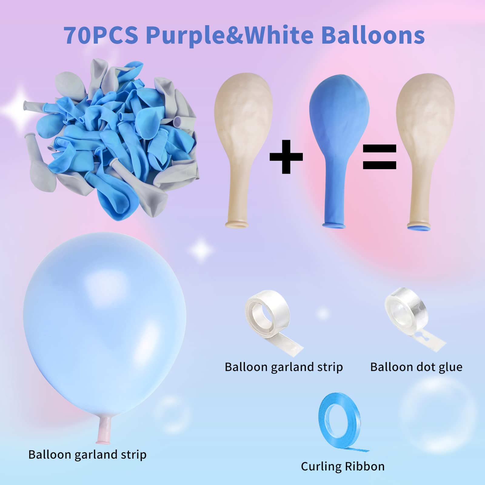 Snapklik.com : Double Stuffed Balloons Pastel Blue Pearl White Balloon ...