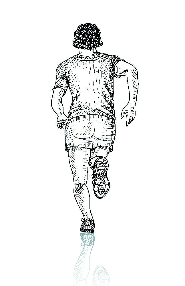 Person Back View Drawing