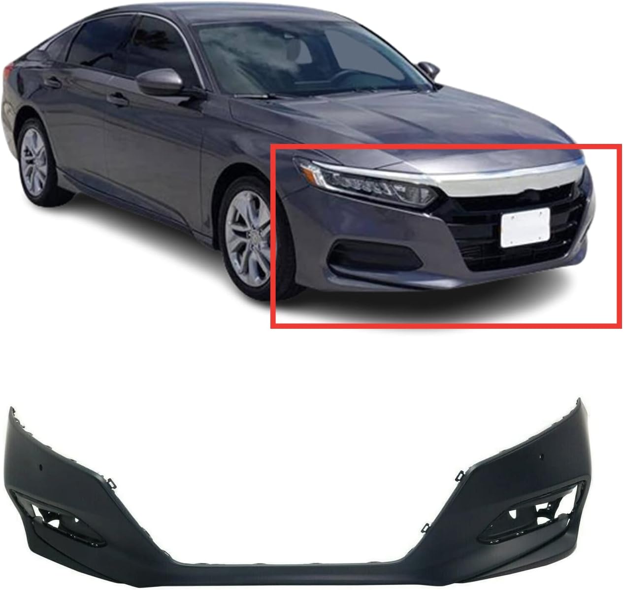 Amazon.com: FitParts Compatible With Front Bumper Cover 2018 2019 2020 ...