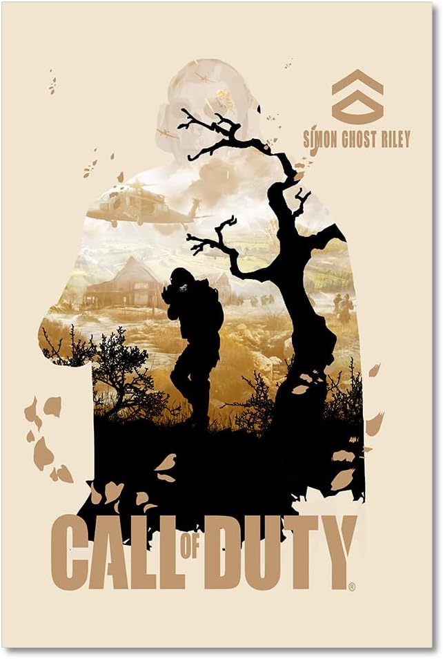 Amazon.com: Isaveart Calls Ofs Dutys Simon Ghost Riley Shadow Art for ...