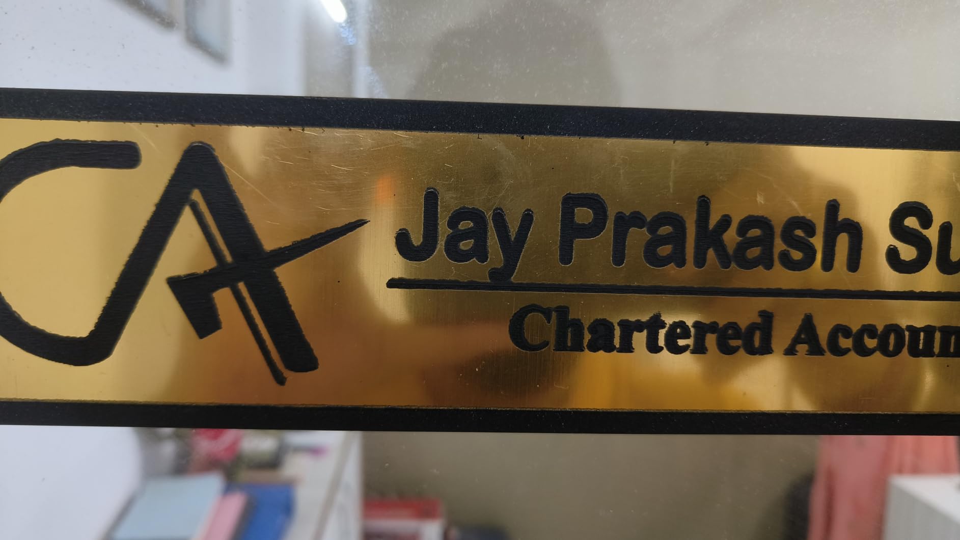 Buy Gifts n Gallery Personalized Gold ABS Engraved CA Name Plate For ...