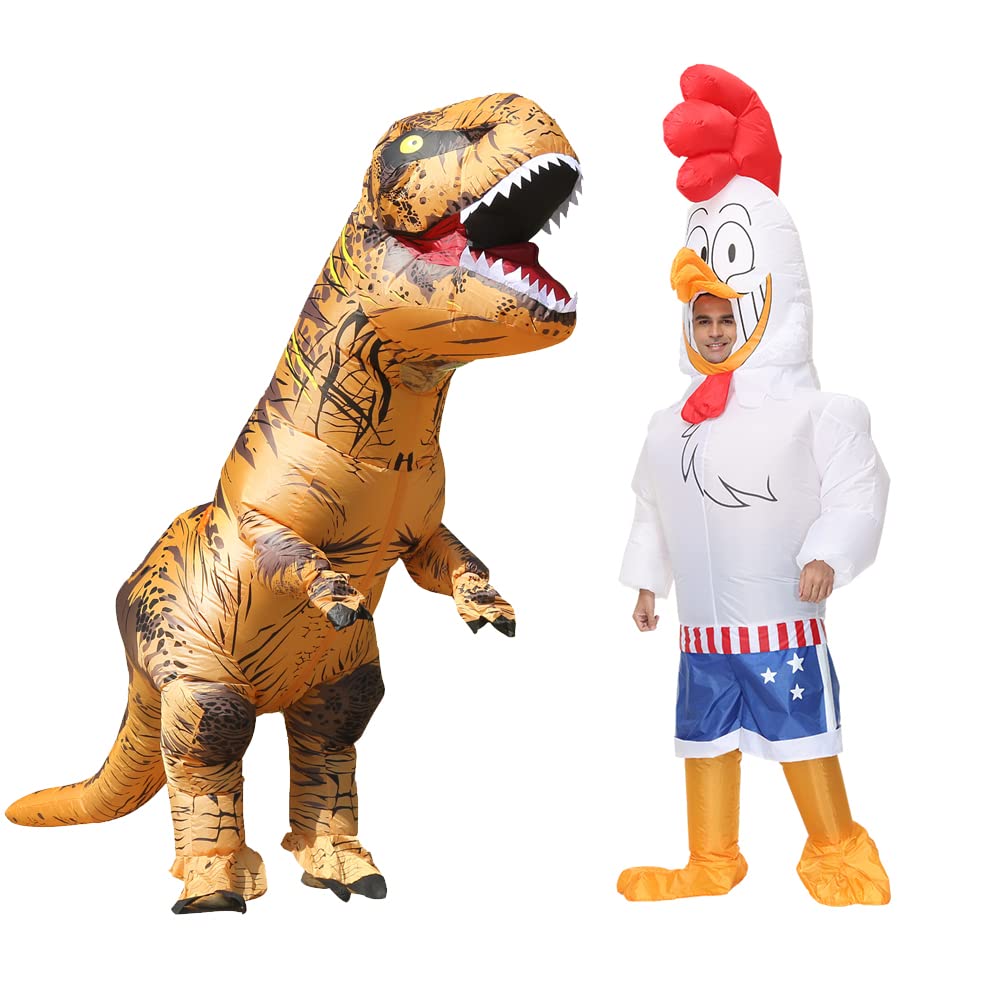 Amazon.com: JASHKE Dinosaur Costume Adult Rooster Costume Adult ...