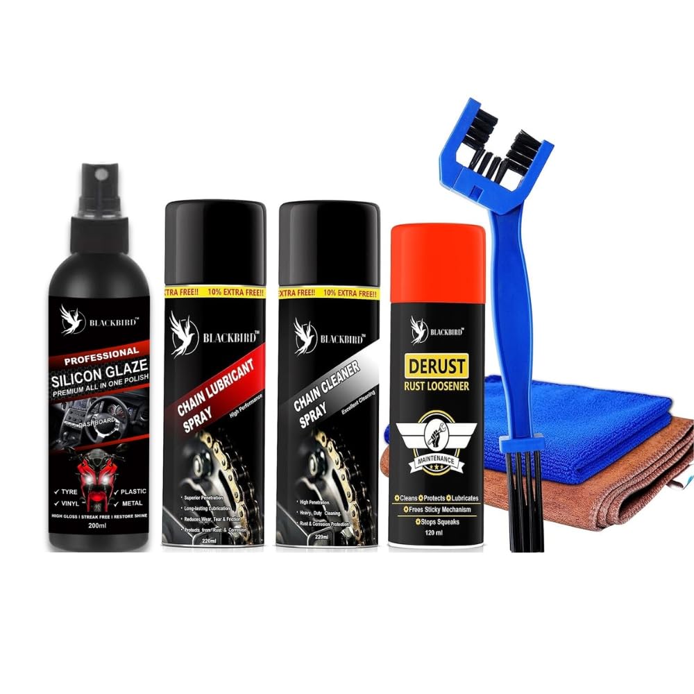 BLACKBIRD Bike Care Kit. 1Pcs - Chain Lube 220ml, Chain Cleaner 220ml ...