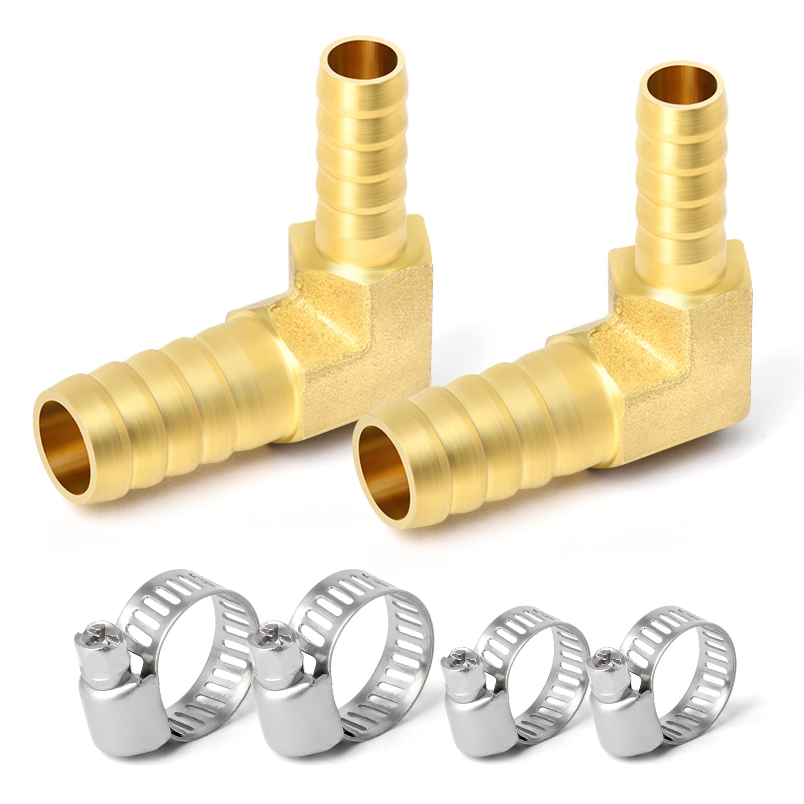Amazon.com: GASHER 2 Pieces Brass Hose Barb Reducer, 1/2 Inch to 3/8 ...