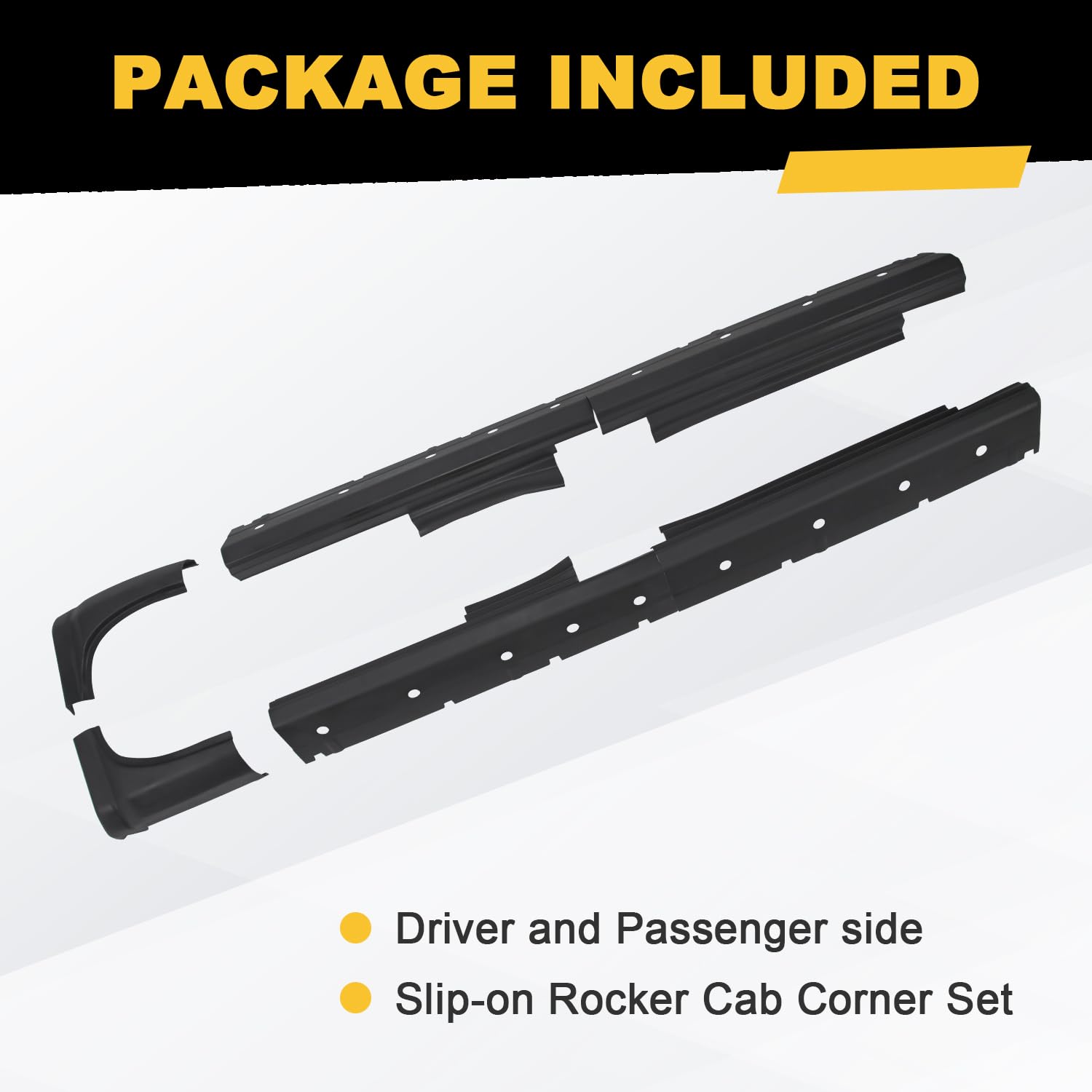 Snapklik.com : Rocker Panel Cab Corner Kit Fit For 2014-2018 Chevy ...