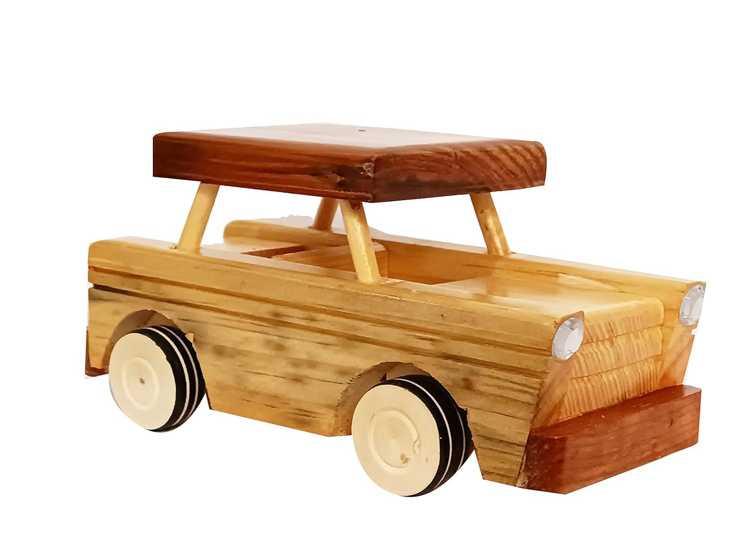 Smartcraft Wooden Showpiece Vintage Car for Kids, Handcarved Wooden Car ...