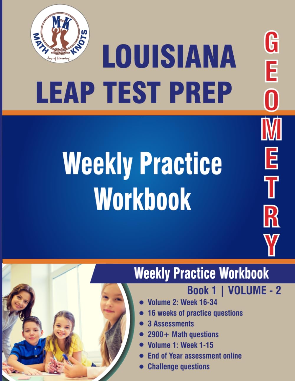 Louisiana State (LEAP) Test Prep : Geometry Weekly Practice WorkBook ...