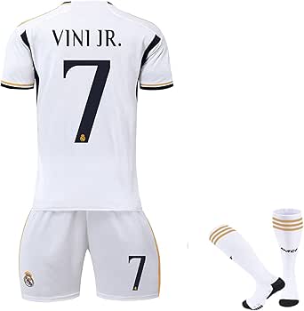 Amazon.com: Soccer Jersey Boys Vini jr Jersey Kids #7 Football Training ...