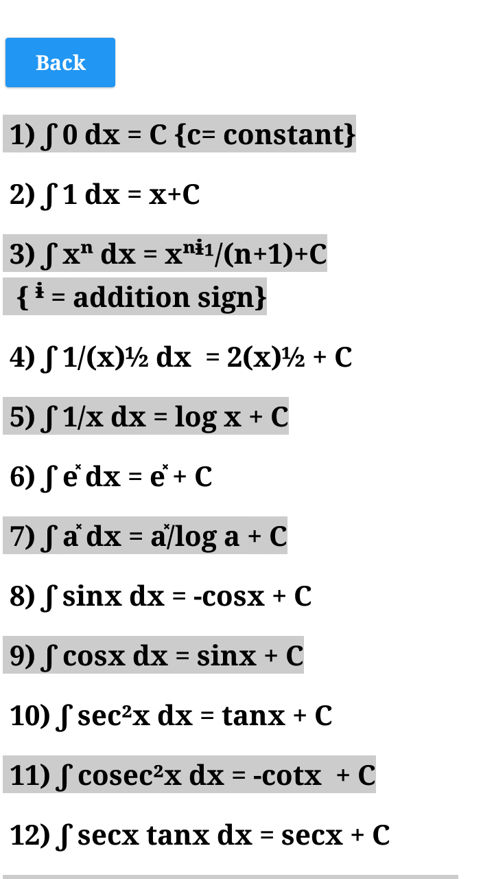 HSC 12TH MATHS FORMULAS - App on Amazon Appstore