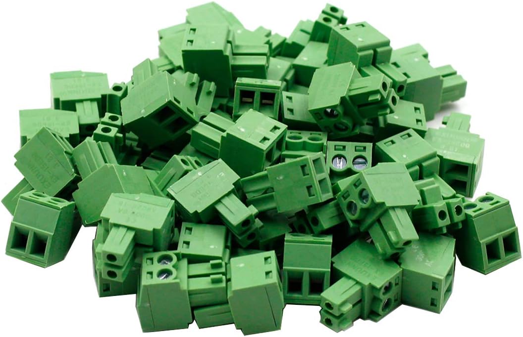 Hxchen 2-Pin 300V 8A KF2EDGK 3.81mm Pitch PCB Screw Terminal Block ...