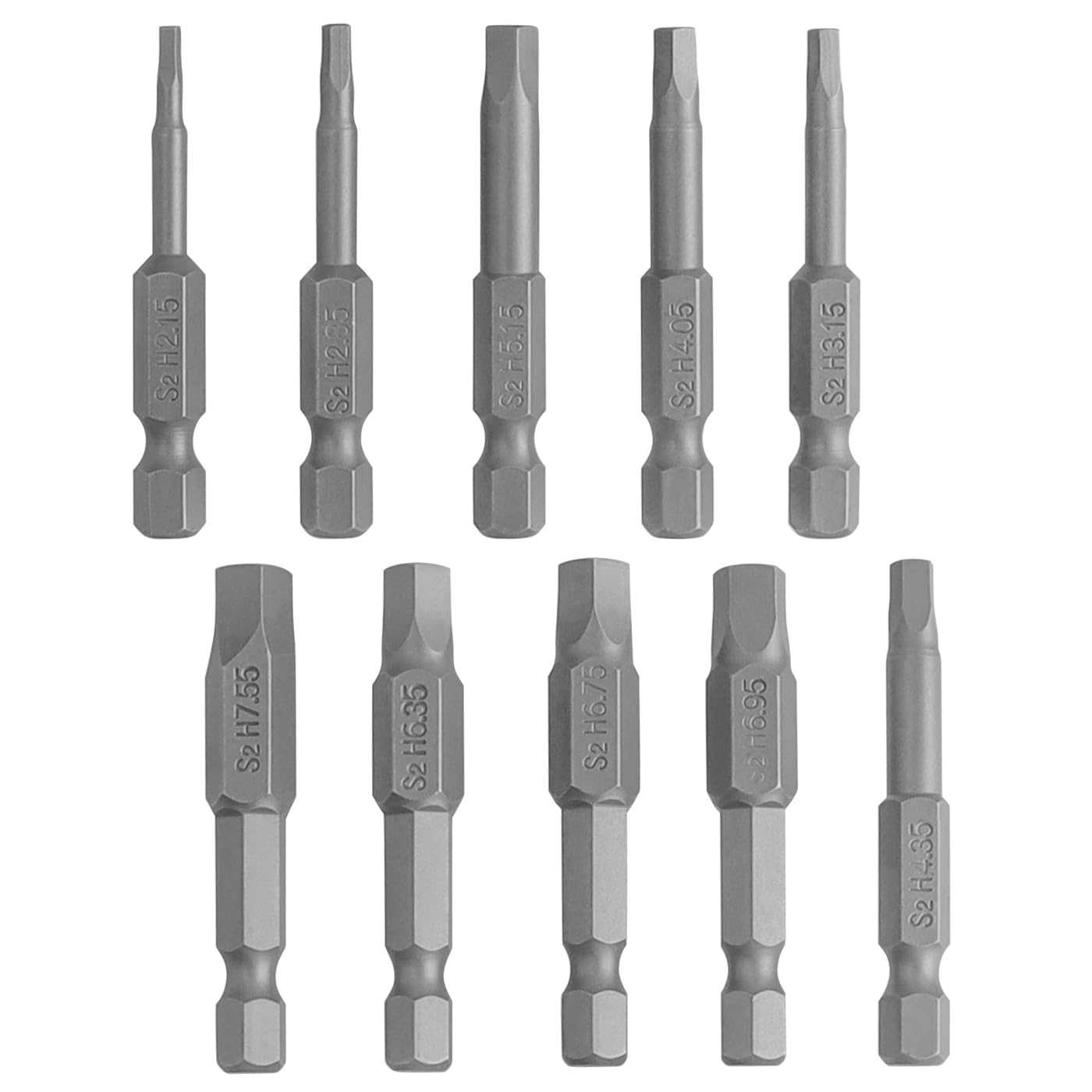 Bestgle 10 Pcs Pentagon Head Screwdriver Bits Set 1/4 Inch Hex Shank ...