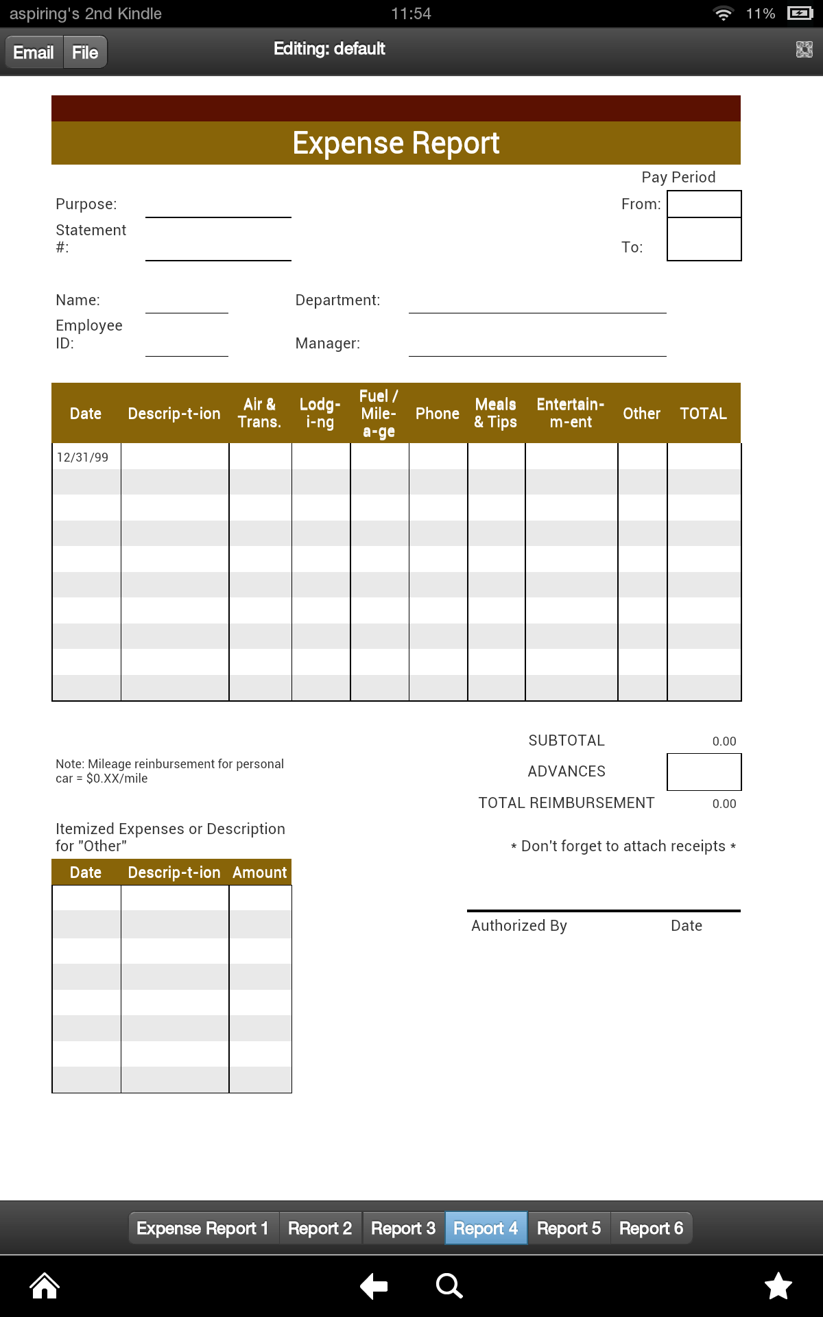 Travel Expense Report - App on Amazon Appstore