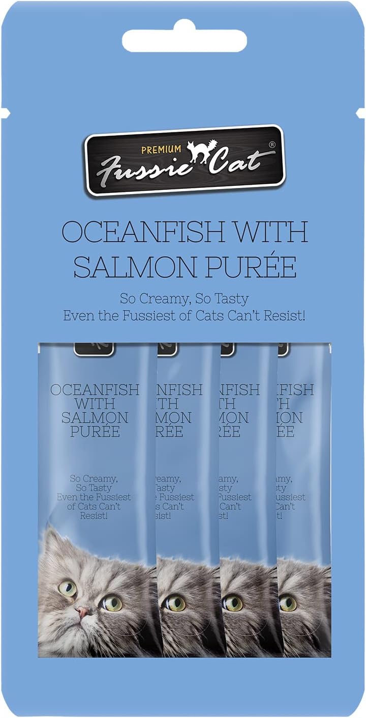 Amazon.com : Fussie Cat Ocean Fish/Salmon Puree : Pet Supplies