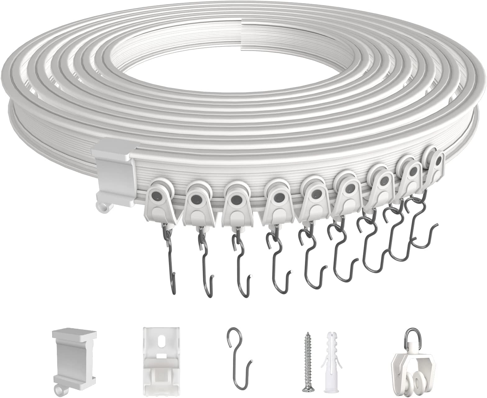 ZHIQIN 3M Rail Rideaux Tringle Rideau Flexible Rail de Rideau Flexible ...