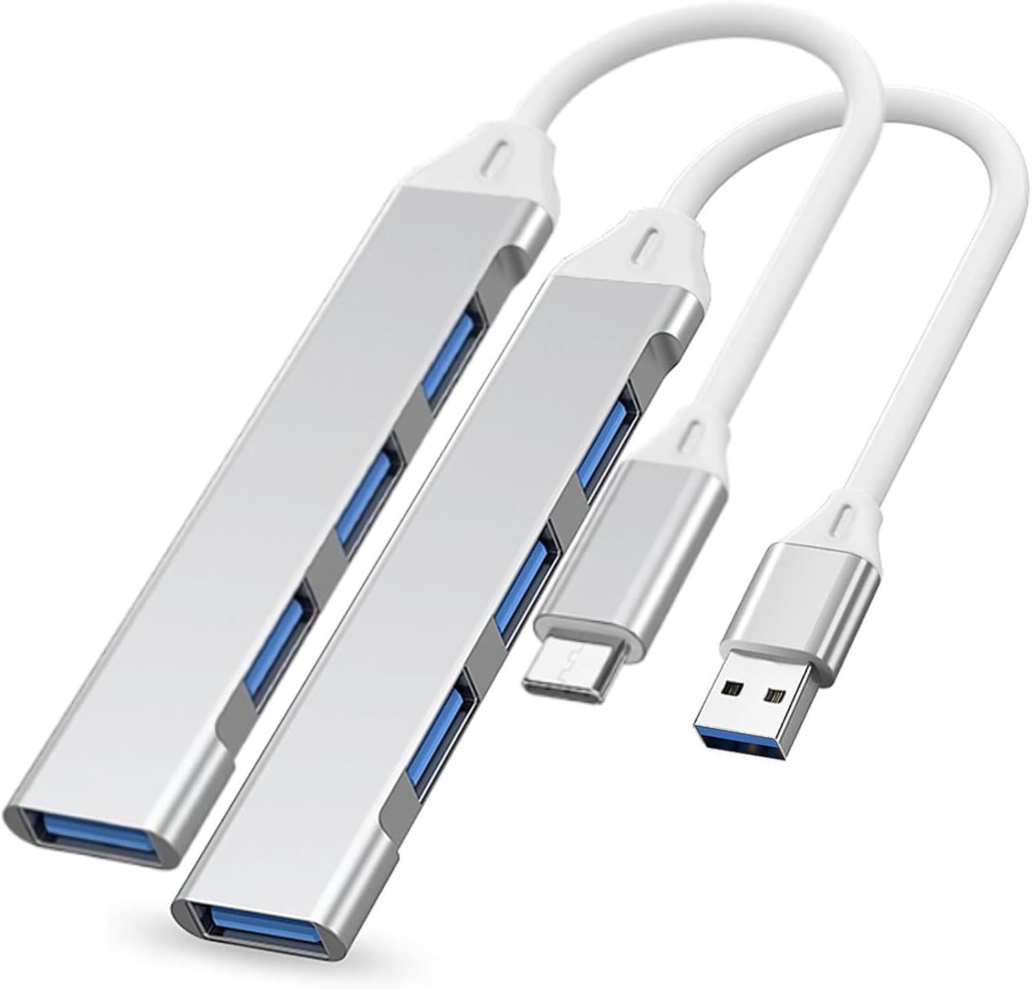 Amazon.com: 4-in-1 USB Hub Pack – 2 Mini Hubs with USB-A & USB-C ...