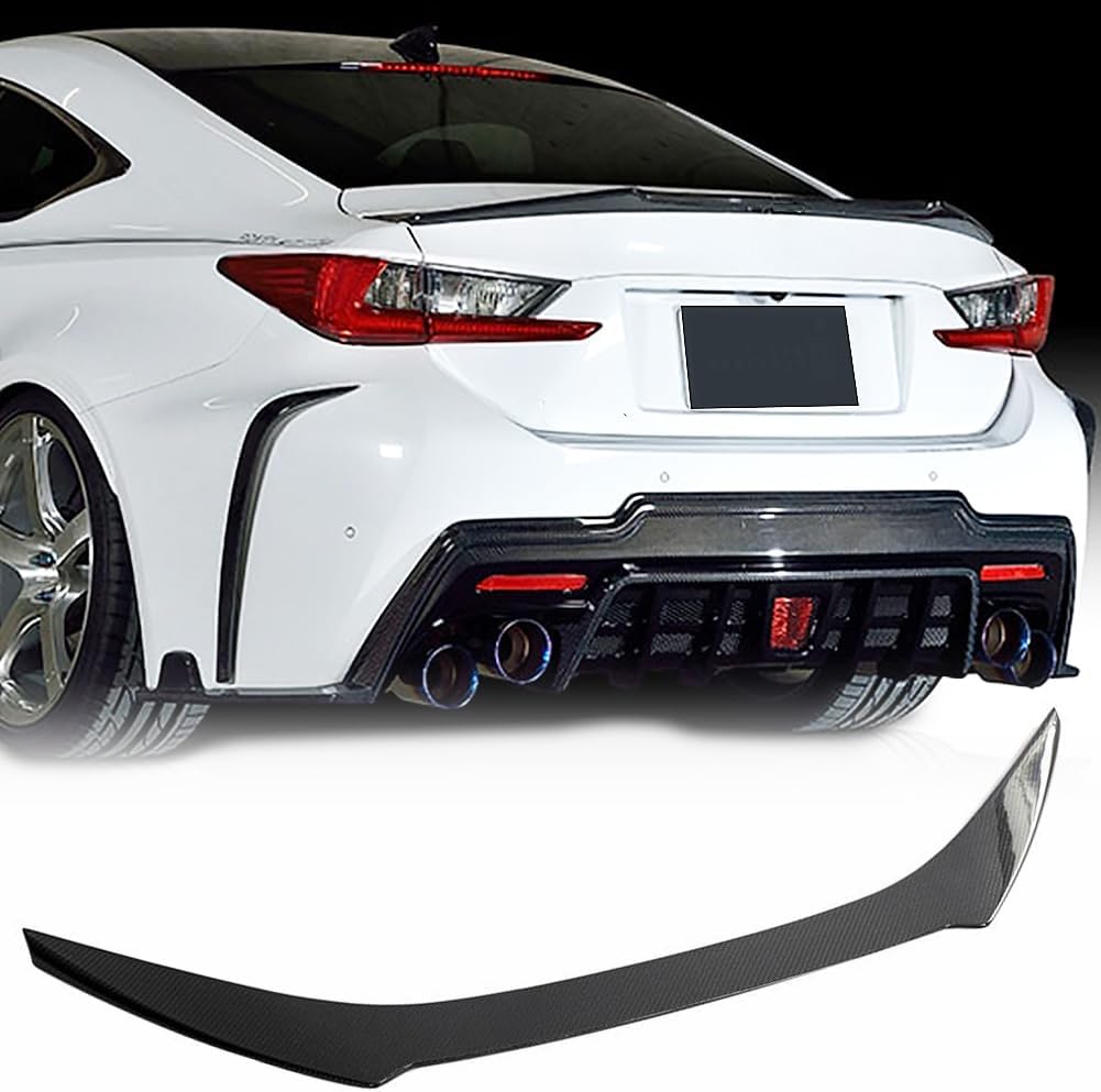 Amazon.com: RCF Carbon Fiber Rear Trunk Spoiler Compatible with Lexus ...