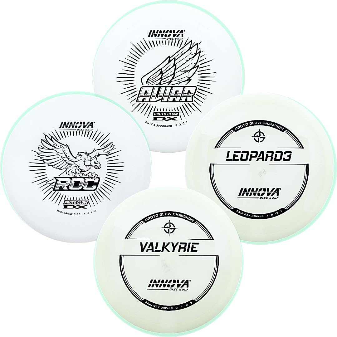 Amazon.com : Gotta Go Gotta Throw Inc. INNOVA Glow Disc Golf Starter ...