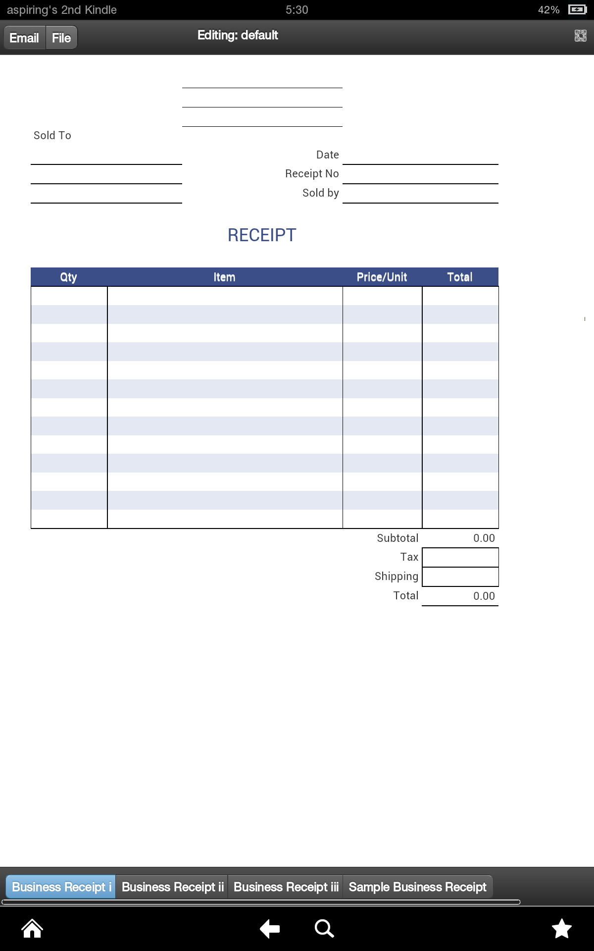 Business Receipt - App on Amazon Appstore