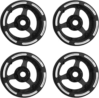 Amazon.co.jp: Remote Control Wheel Rims Abrasion Resistant 1.9" 4 Black ...