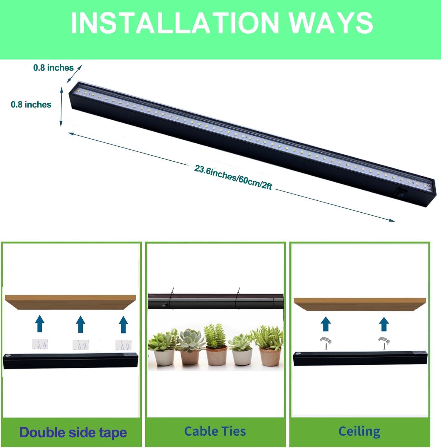 MOYA STD Housing Black T5 2FT Grow Lights for Indoor Plants, T5 LED ...