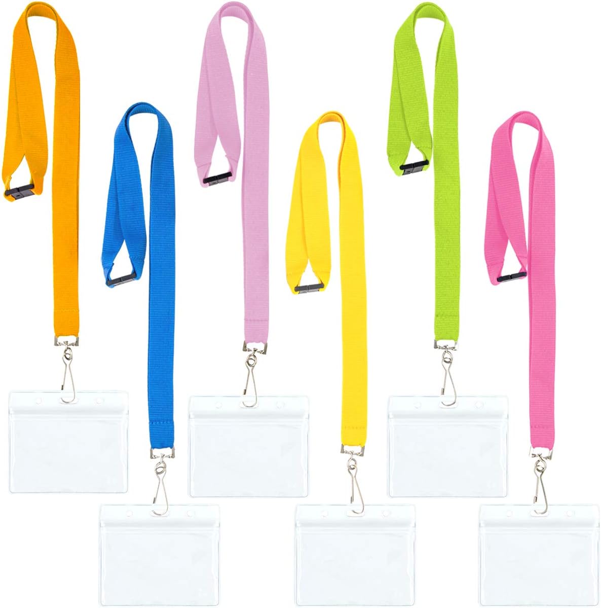 Amazon.com : Bright Lanyards with Badge Holder Quick Release Safety ...