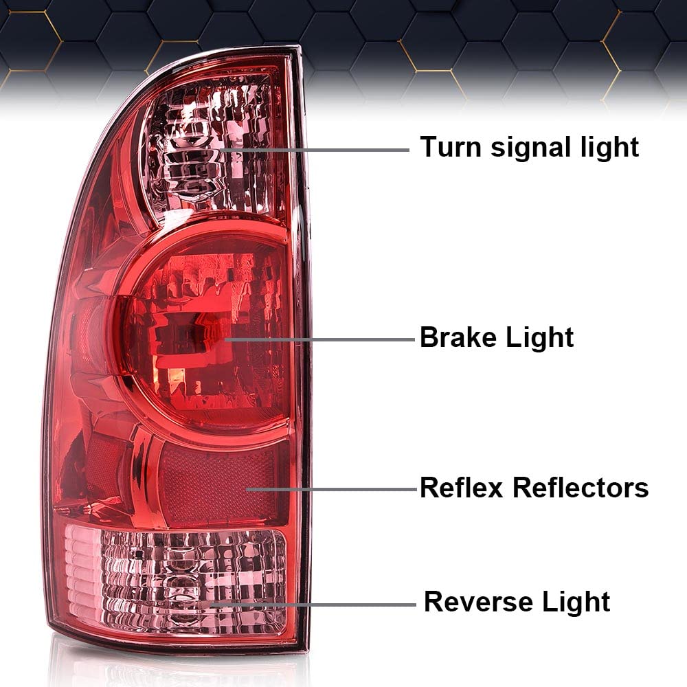 PIT66 Tail Light Rear Brake Lamp Driver + Passenger Side W/O Bulbs ...