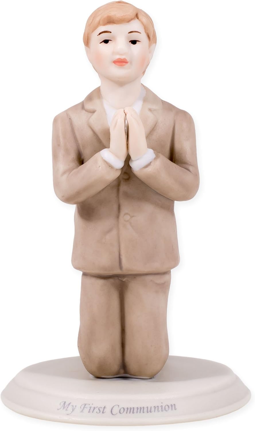 Amazon.com: Pacific Giftware First Communion Boy Praying on His Knees ...