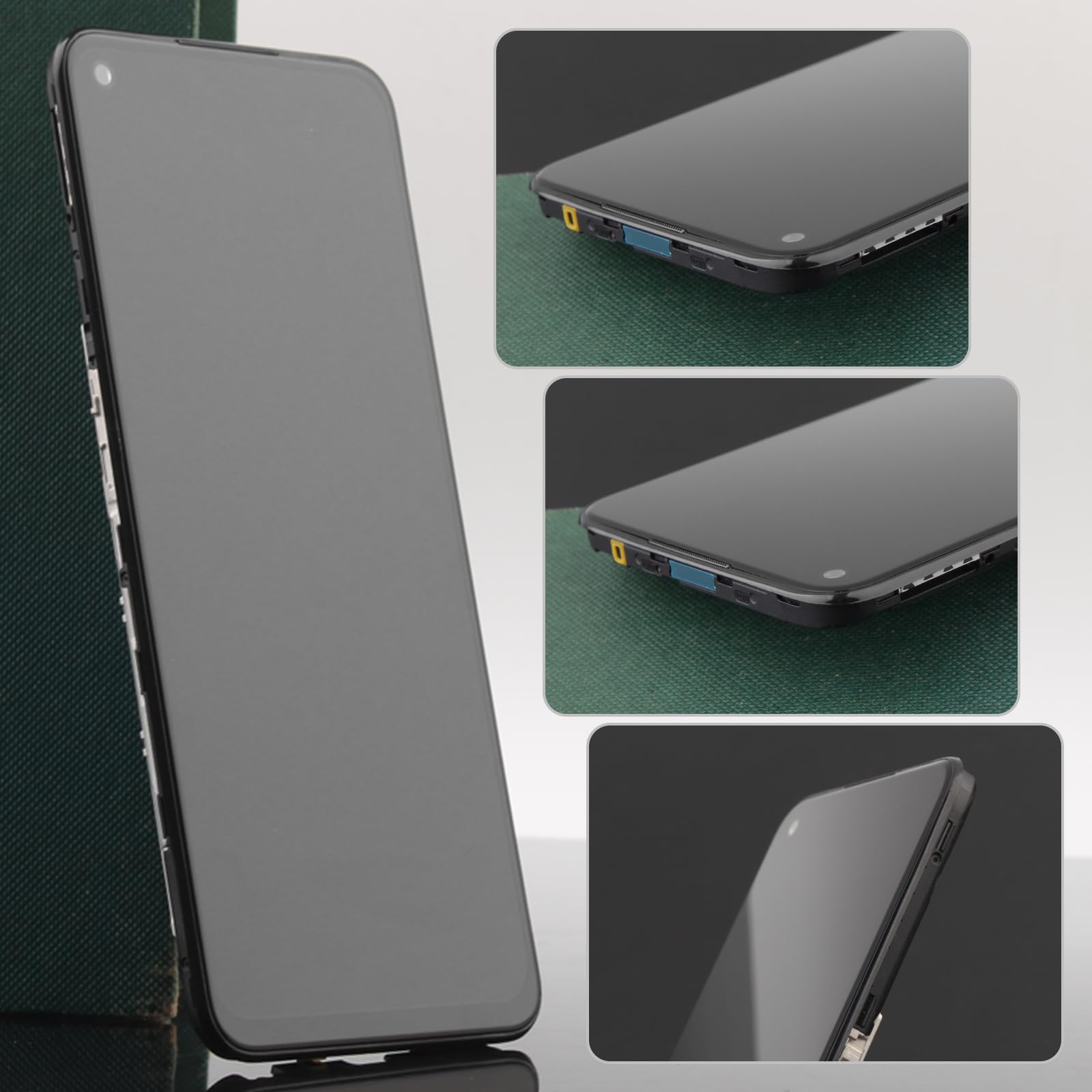 YHX-OU 6.5” Black Touch Screen with Frame for Realme 8 5G RMX3241 Full ...