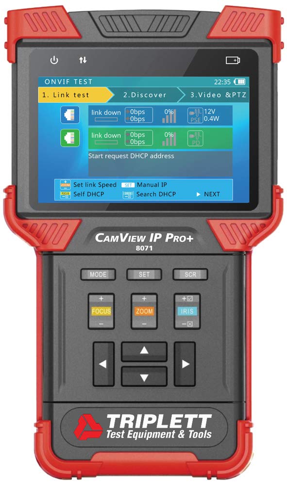 Triplett CamView IP PRO Ruggedized IP & Analog NTSCPAL Camera Tester ...