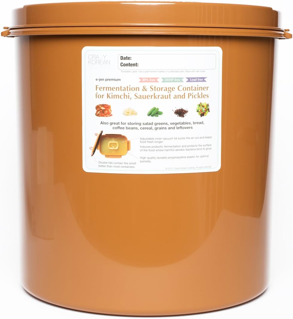 Amazon.com: Fermentation Crock 1/2 Gallon - Sauerkraut Crock with Lid ...