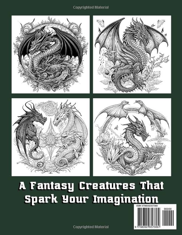 coloring pages fantasy creatures