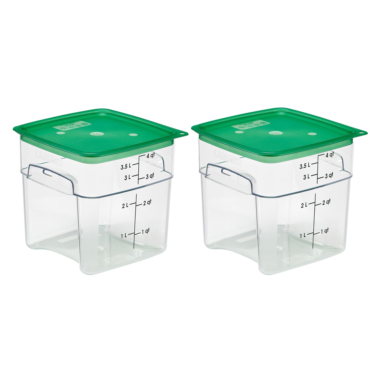 Amazon.com: Cambro 4 QT (Quart) Food Storage Container with Lid (2 Pack) - FreshPro Series ...
