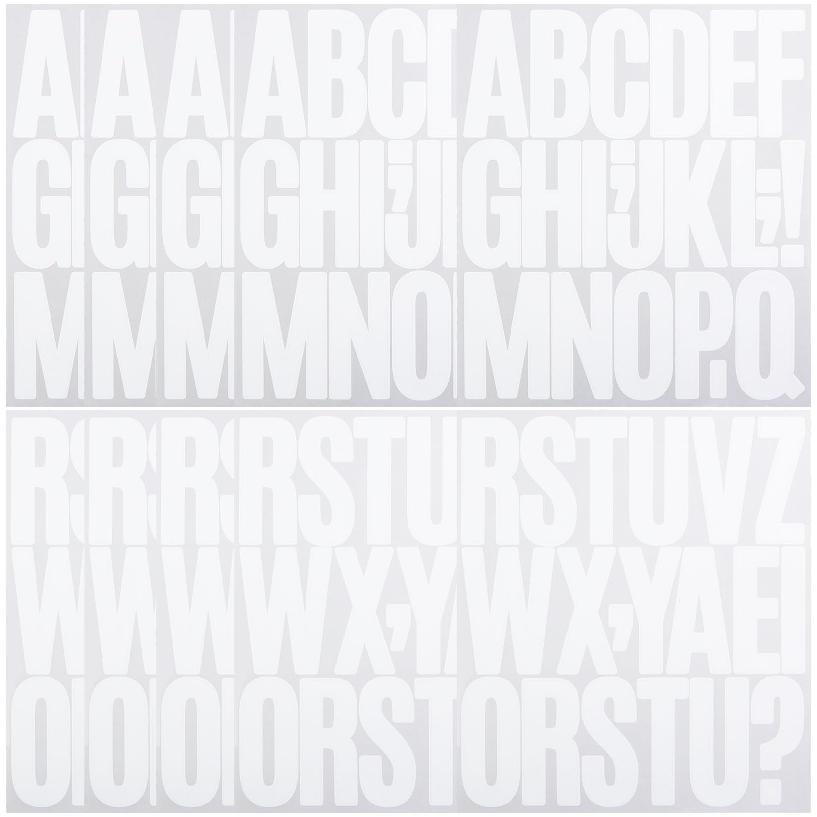 Amazon.com: 3 Inch Letters Stickers,210 Pieces White Alphabet ...