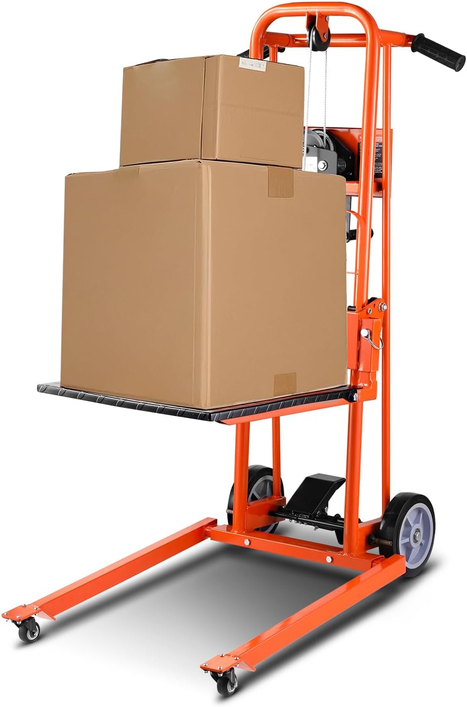 SuperHandy Material Lift Winch Stacker & GoRise Electric Floor to Stand ...