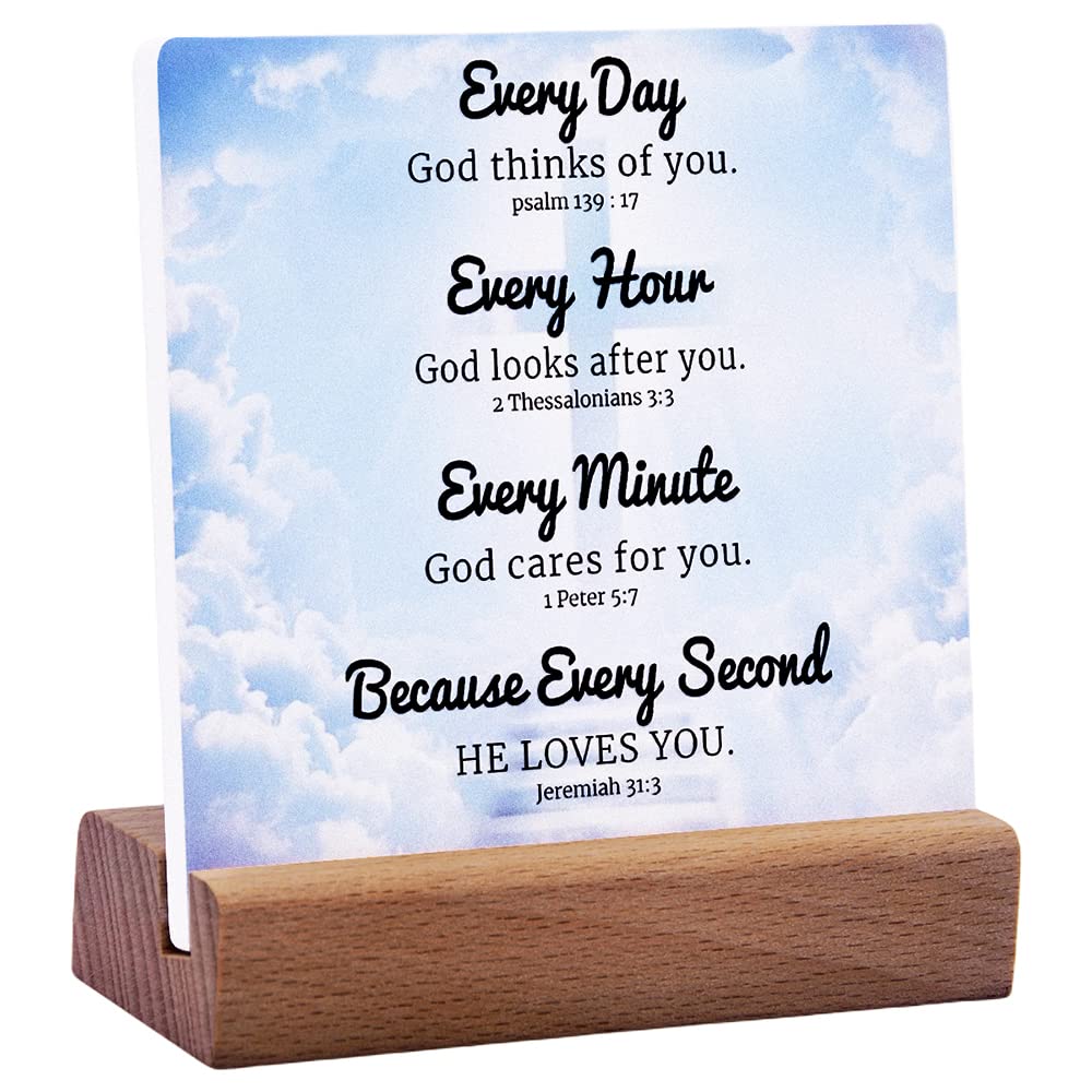 Amazon.com: Bible Verse Desk Decorative Ceramic Plaque-Everyday Prayers ...