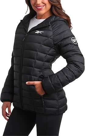 Amazon.com: Reebok Women Jacket - Packable Quilted Puffer Coat – Casual ...