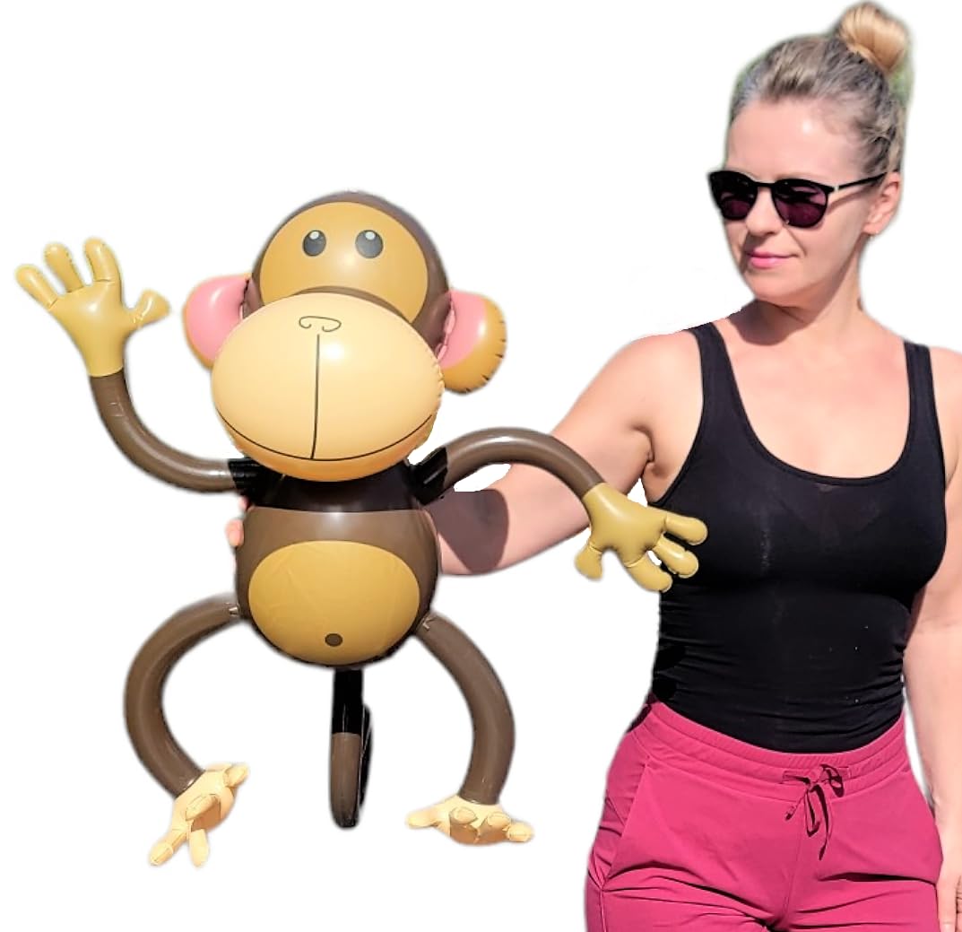 Amazon.com: Large Inflatable Monkey (26 Inches) Monkey Inflate Great ...