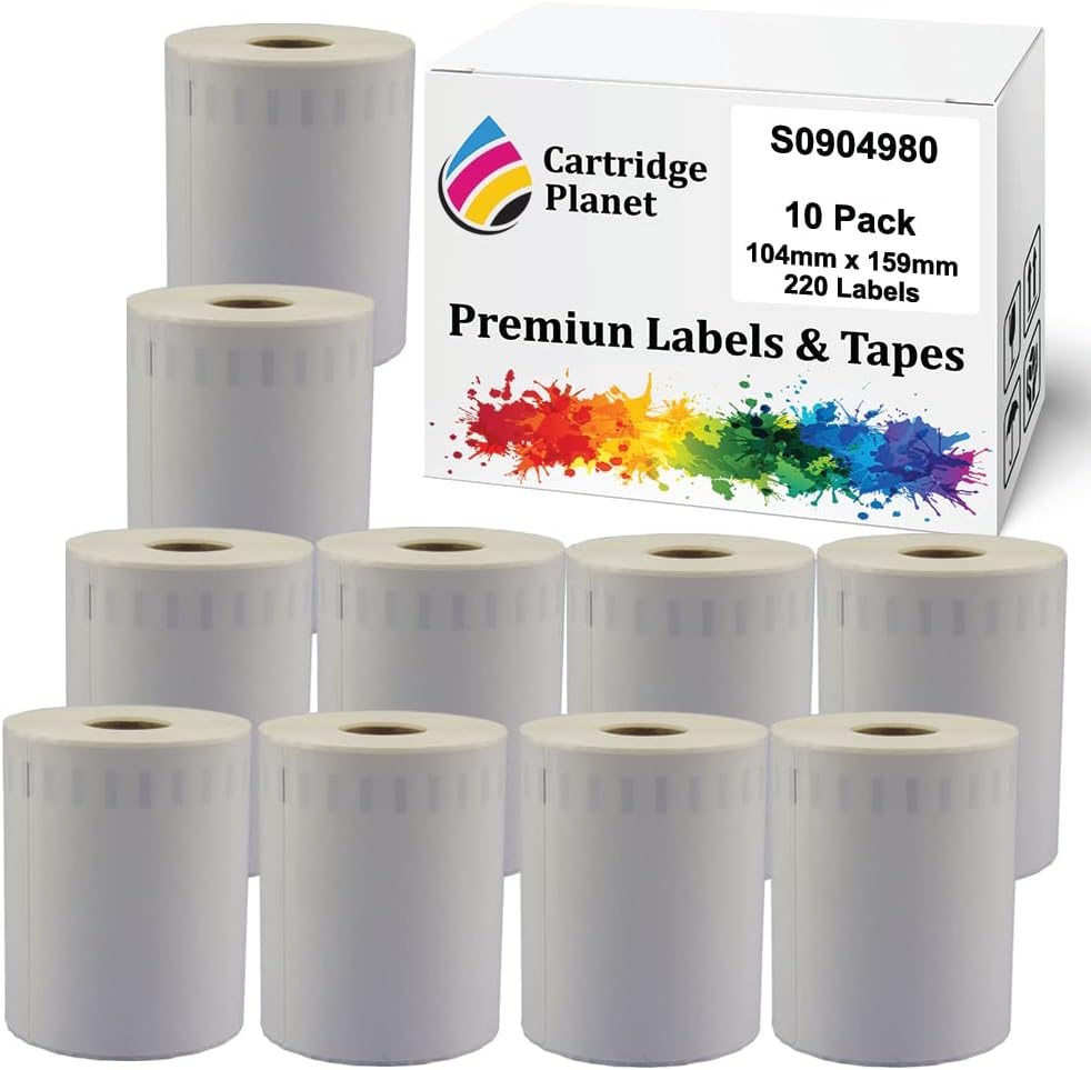 Cartridge Planet 10 Pack Compatible Extra Large Shipping Label Roll for ...