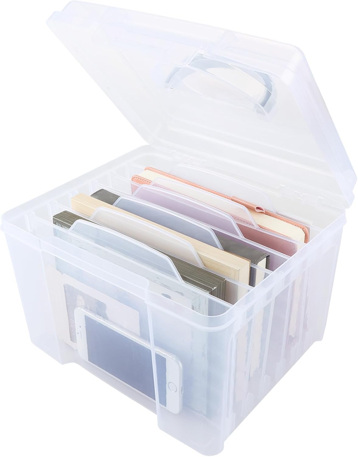 Amazon.com: CYEAH Greeting Card Storage & Organizer Box with 6 ...