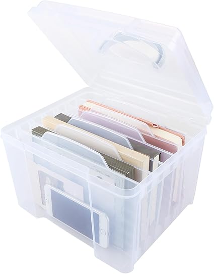Amazon.com: CYEAH Greeting Card Storage & Organizer Box with 6 ...