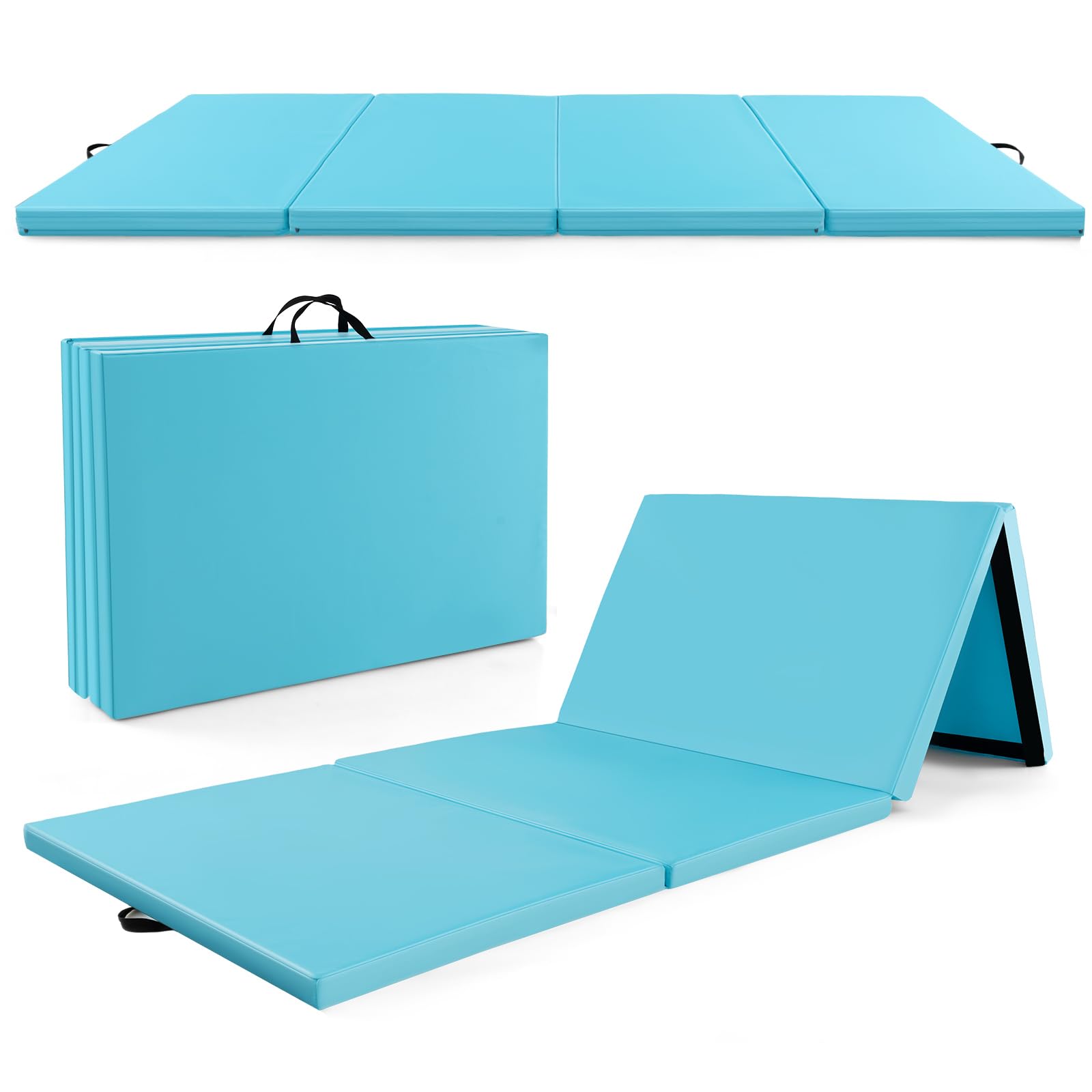 Amazon.com : Goplus Folding Gymnastics Mat, 10’ x 4’ x 2’’ Thick ...