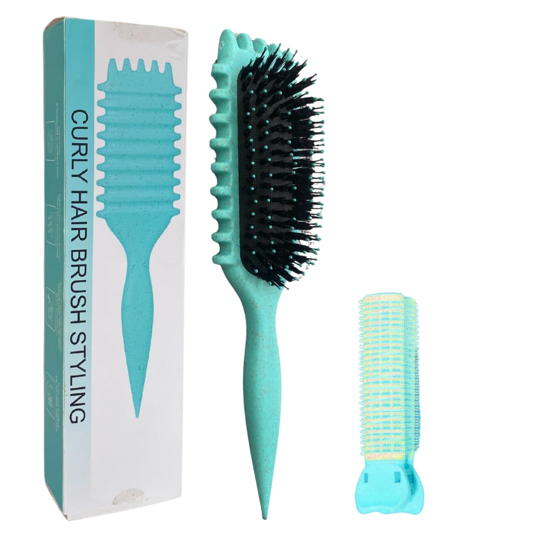 Amazon.com : Curl Defining Brush with Hair Clip, Curly Hair Brush for ...